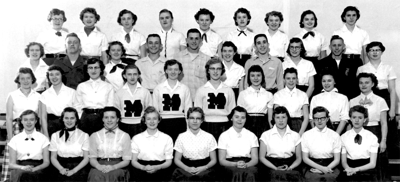 Back: Betty Peters, Ann Zerwas, Darlene Genzen, Betty Lengeman, Shirley ...