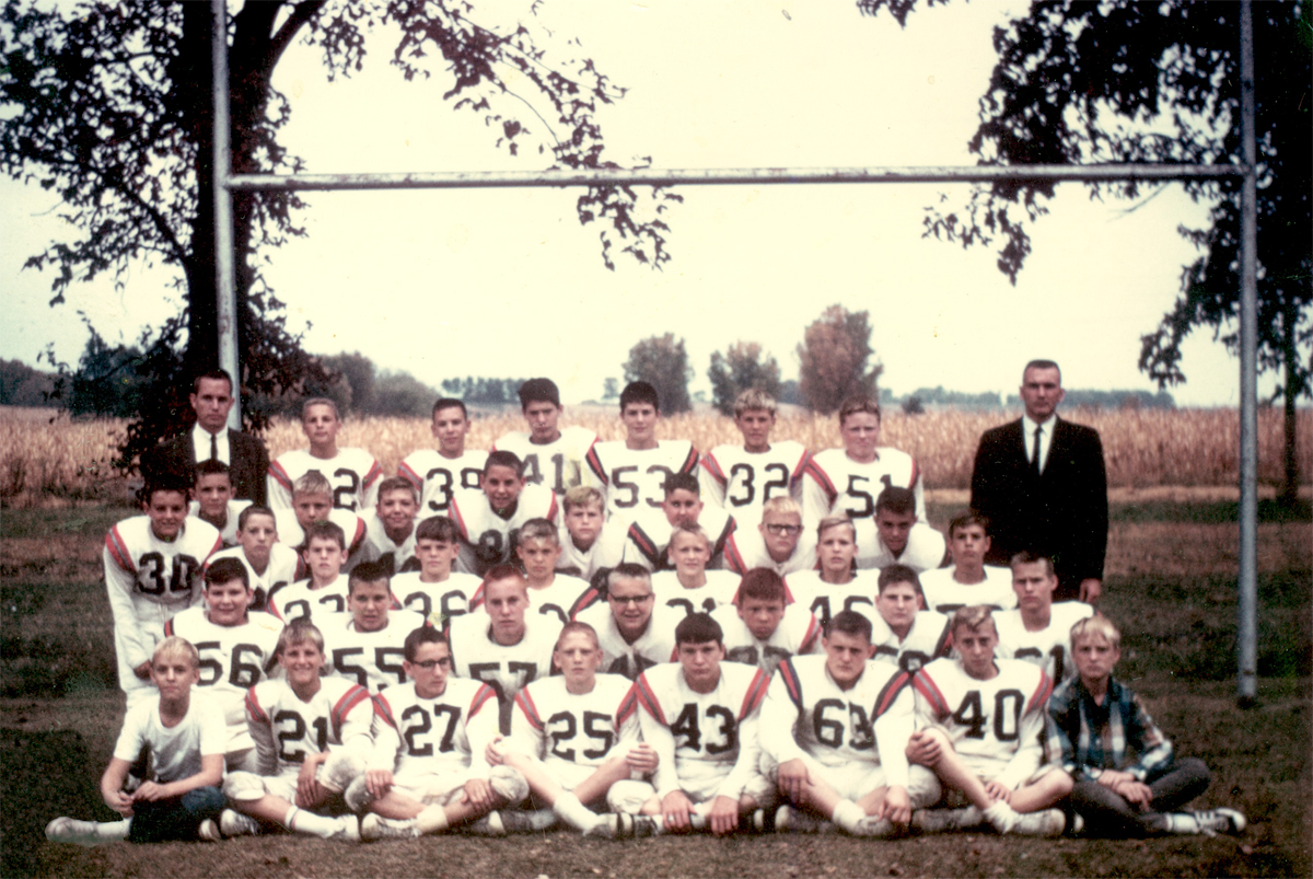 Back: Coach Gary Molzen, Sydney "Skip" Schrum, Curt Stribe, Greg ...