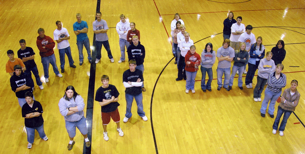 "0" left to right: David Vetter , Jason Rasmussen, Kyle Stribe, Bart ...